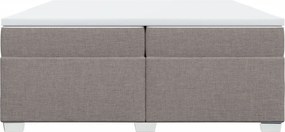 Box spring postel s matrací taupe 200x200 cm textil 3285162