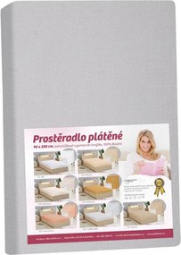 Bellatex Prostěradlo plátěné Šedá 90x200 cm