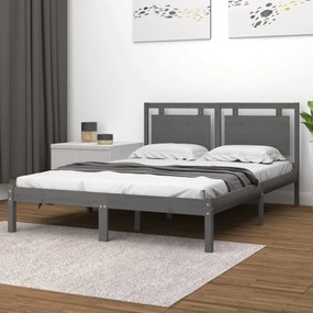 vidaXL Rám postele masivní dřevo 120 x 200 cm [3105532] Barva: Šedá