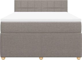 Box spring postel s matrací taupe 140x190 cm textil 3289755