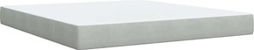 Box spring postel s matrací světle šedá 180x200 cm samet 3287806