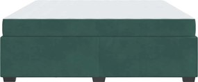 Rám postele s matrací Tmavě zelená 200 x 200 cm textil 3399311