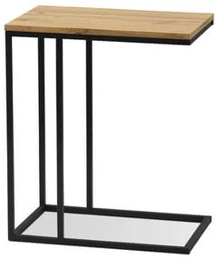 Autronic Odkládací stolek Odkládací stůl, MDF deska, dekor divoký dub, černý kov (AF-3006 OAK)