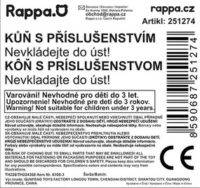 RAPPA Kůň česací s příslušenstvím / Plastový / Česací hříva