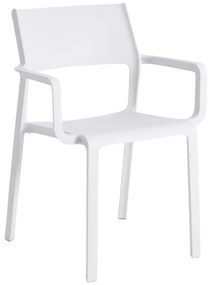 OnaDnes -20% Nardi Bílá plastová zahradní židle Trill s područkami