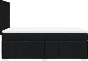 Box spring postel s matrací černá 90x200 cm textil 3291546