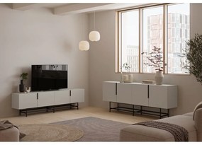 Krémový TV stolek 200x54,5 cm Eldia – Marckeric