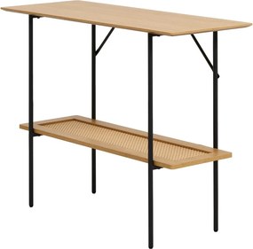 Konzolový stolek v dekoru dubu v přírodní barvě 37x100 cm Pensacola – Unique Furniture