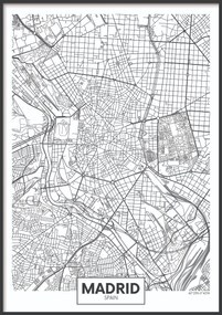 DecoKing - Nástěnný plakát - Map -  Madrid