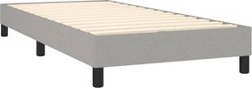 Box spring postel s matrací a LED světle šedá 90x190 cm textil 3133357