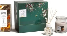 Yankee Candle Amber  Sandalwood / Dárková sada / Svíčka + difuzér 100