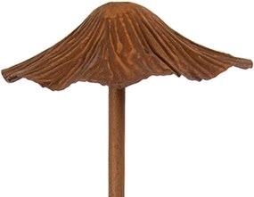 Rustikální rezavý kovový zápich houba - Ø 12*40 cm