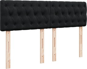 Box spring postel s matrací černá 160x200 cm samet 3287790