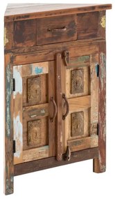 furniture-nabytek.cz - Masivní skříňka pod umyvadlo Sumana z recyklovaného dřeva, lakovaná, hnědá – 64×32×74 cm
