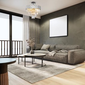 Lustr Carisma, 1x křišťálové/chromové kovové stínítko, (fi 50cm), ch