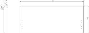 Mexen Rivel, koupelnová skříňka 100 cm, 1 zásuvka, drážkovaná, dub, 91A20-10047-1-BF81