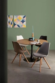 BIZZOTT hnědo-černý kulatý stůl BLOOM 120 cm 0732980