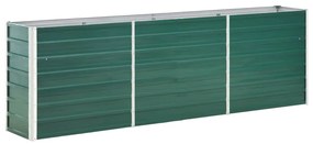 vidaXL Vyvýšený záhon pozinkovaná ocel 240 x 40 x 77 cm zelený
