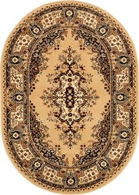 Kusový koberec Fatima S béžový ovál Ovál 120 x 170 cm