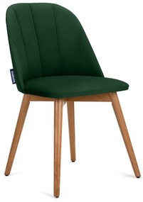Konsimo Sp. z o.o. Sp. k. Jídelní židle BAKERI 86x48 cm tmavě zelená/světlý dub KO0076