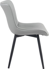 Židle Brady umělá kůže – šedá