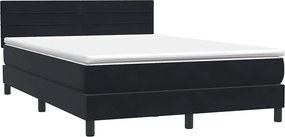 Box spring postel s matrací černá 160x210 cm samet 3316313