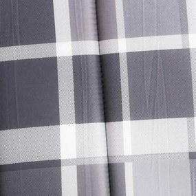 Poduška na lehátko šedá károvaná 200x50x3 cm oxfordská látka 314202