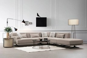 Designová rohová sedačka Kessya béžová - levá