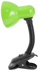 Stolní lampa s klipem na 1 žárovku E27, zelená