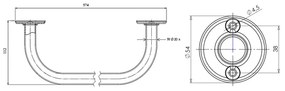 AQUALINE 8010 sušák-držák ručníků 50 cm, bílá