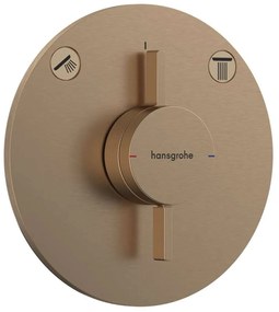 Hansgrohe DuoTurn S - Baterie pod omítku, pro 2 spotřebiče, kartáčovaný bronz 75418140