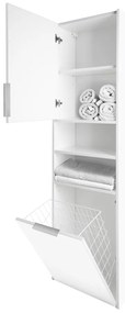 Mereo Mereo, Vigo, koupelnová skříňka vysoká s košem, 170 cm, CN333