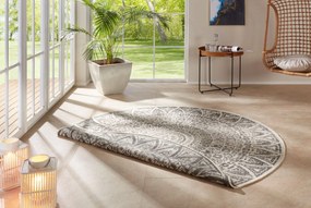 MK Original: Produkty s rodokmenem, Kusový koberec Mujkoberec Original Nora 104160 Grey Creme kruh – na ven i na doma, 200x200 (průměr) kruh, šedá, chodba / předsíň
