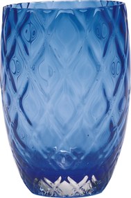 Skleněný pohár Losanghe 380 ml nebově modrý