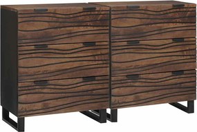 Sestava komody 2 ks Vlašský ořech 120 x 33 x 75 cm 3310052