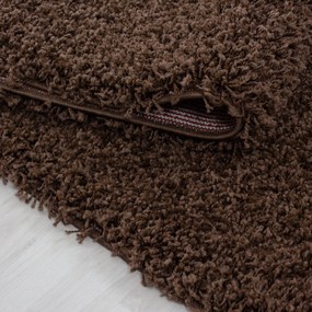 Ayyildiz koberce Kusový koberec Life Shaggy 1500 brown kruh - 80x80 (průměr) kruh cm