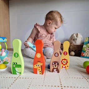 Tooky Toy Dřevěný bowling pro děti – zábava a rozvoj motoriky od 3 let