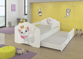 Dvojitá postel s bariérkou a matracemi CASIMO II CAT 160x80