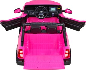 Ramiz Elektrické auto Toyota Hilux pro děti růžové + pohon 4x4 + dálkové ovládání