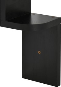 HOMCOM 5-podlažní Zigzag nástěnný rohový regál výška 120 cm černé dřevo