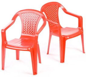 Ipea Dětská plastová židlička, Červená