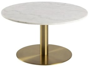 Konferenční stolek Corby bílý mramor/zlatá