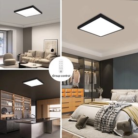 Immax NEO LITE FRAME Smart stropní svítidlo 60x60cm, IP44, CCT,  WiFi, Tuya, BEACON černé