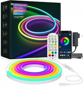 Led Pásek 10M Neon 5050 Rgb Bluetooth Aplikace Dálkový Ovladač Pásek 120 Led/m