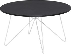 Tempo Kondela Kulatý konferenční stolek MIKEL NEW, černý dub/bílý kov