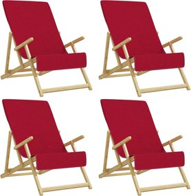 Plážové osušky 4 ks vínové 60 x 135 cm textil 400 GSM 3157056
