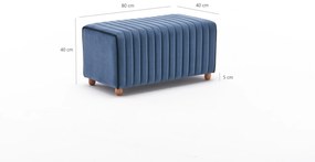 Atelier del Sofa Taburet Mabel Puf - Blue, Modrá