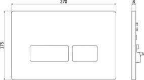 Mexen Tex 07, tlačítko pro splachování pro modul serie Mexen TEX, černá, 6107-02
