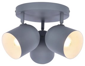 Stropní lampa 3xE27 šedá 32cm AZURO