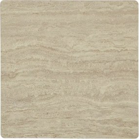 Čtvercový jídelní stůl ZURELI 80 x 80 cm, travertine/kašmír